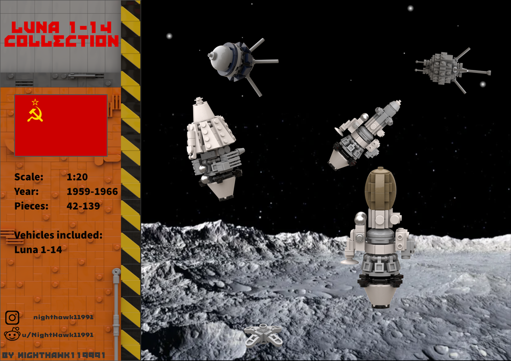 LEGO MOC Luna 1-14 Collection 1:20 (Soviet Luna Probes) by ...