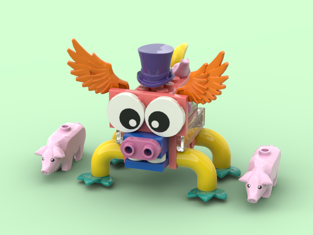 LEGO MOC Funky Pig by eric_nunya | Rebrickable - Build with LEGO
