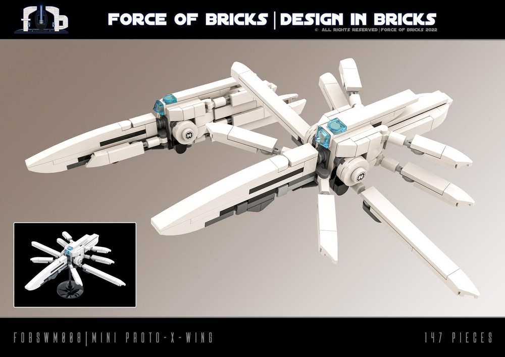 LEGO MOC Mini Proto-X-Wing (fobswm008) | Force of Bricks by Force of Bricks | Rebrickable ...