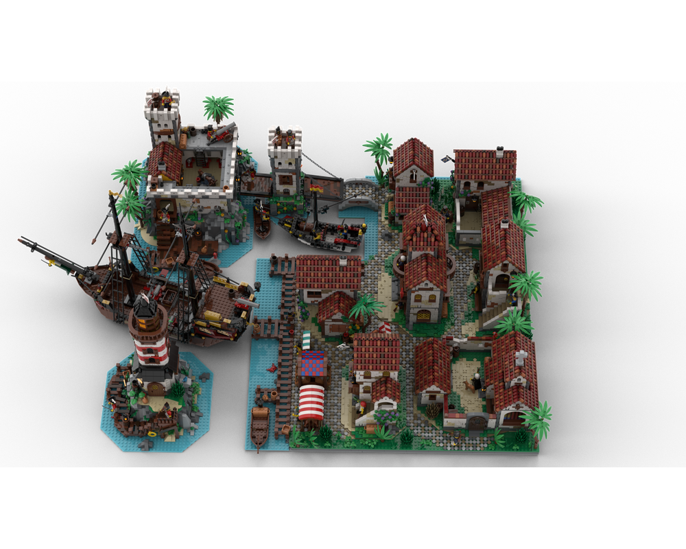 Lego Moc Ultimate Pirates Harbor By Legatoflegion Rebrickable