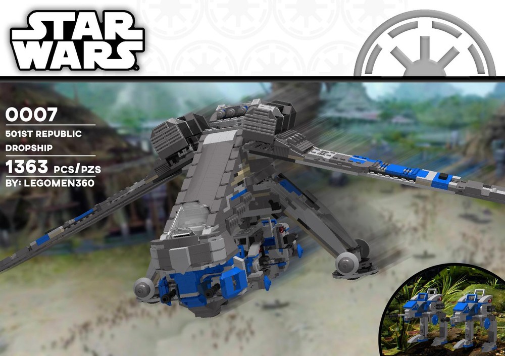 LEGO MOC Republic Dropship by Legomen360 | Rebrickable - Build with LEGO