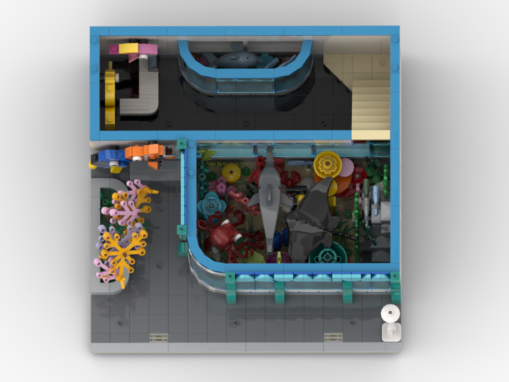 Lego Moc City Aquarium By Legofan21 Rebrickable Build With Lego