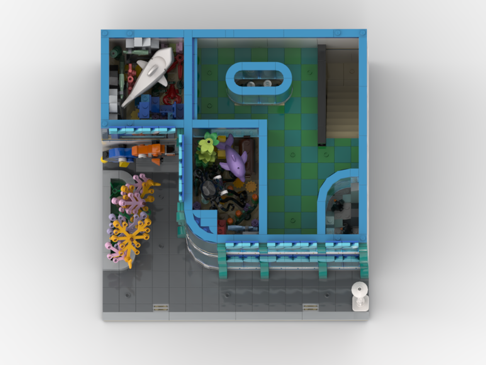 Lego Moc City Aquarium By Legofan21 Rebrickable Build With Lego
