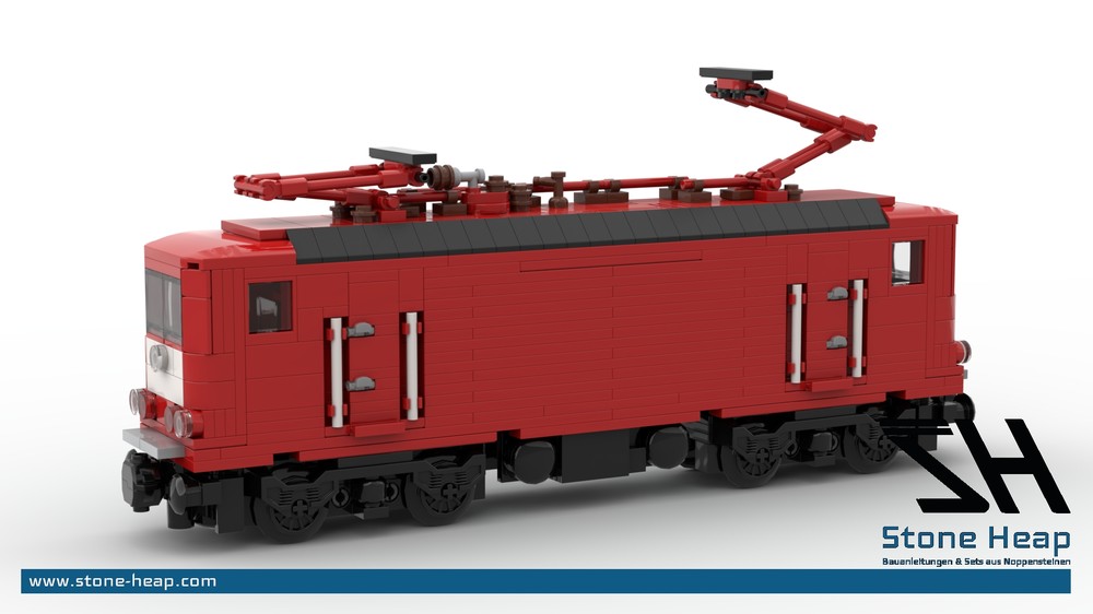 LEGO MOC Series 243/143 from the german Railways DR/DB AG in orient red ...