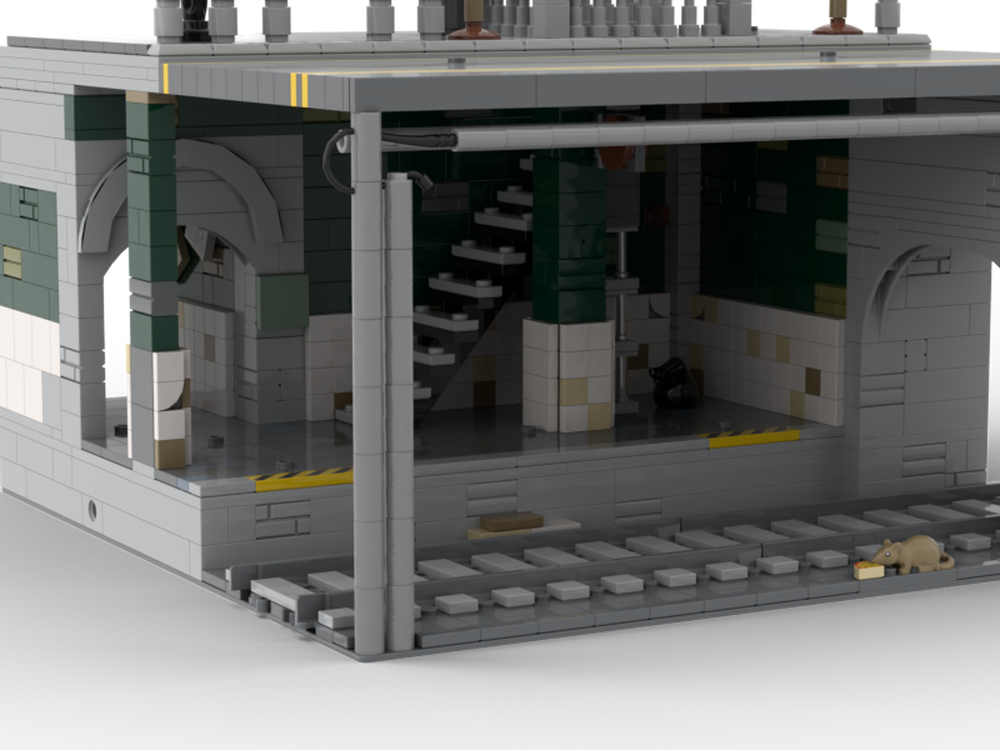 Lego Moc New York Subway Station By Lordalien Rebrickable Build
