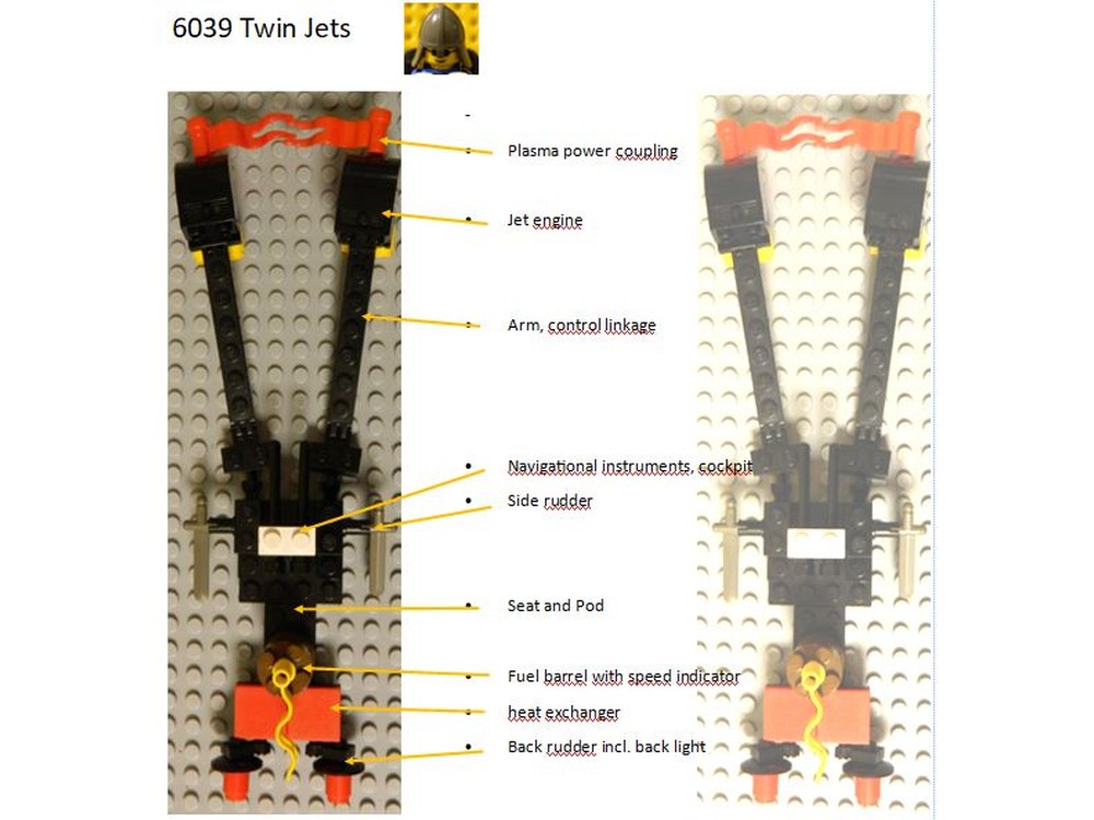 LEGO MOC 6039 Twin Jets by Mandarini | Rebrickable - Build with LEGO