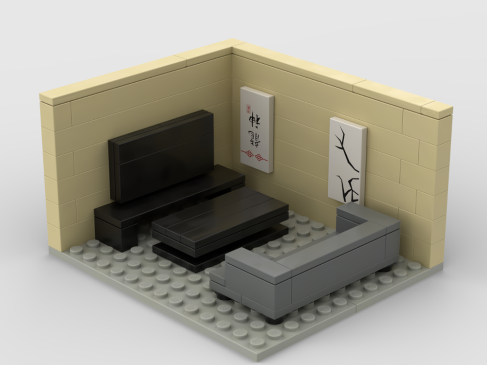 LEGO MOC Lounge inside modern house by Echo :3 | Rebrickable - Build ...