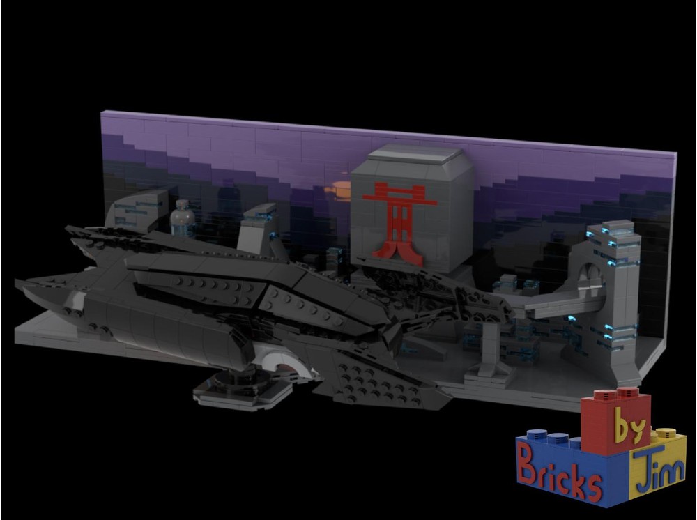 LEGO MOC Neo Gotham Batmobile Display by BricksbyJim | Rebrickable ...