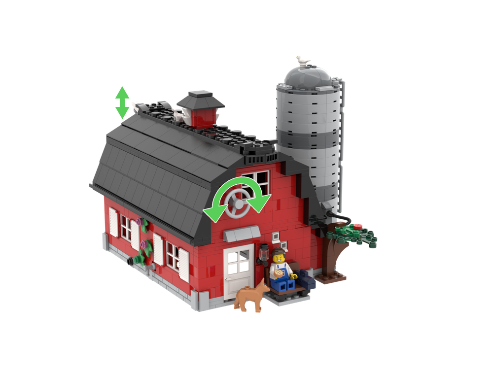 LEGO MOC Red Barn & Silo - Modular Farm House | Farmhouse | Bauernhof ...