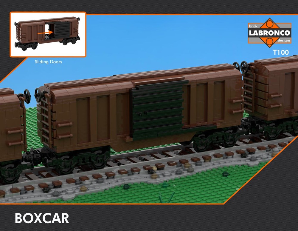 LEGO MOC T100 - Boxcar by Labronco Brick Designs | Rebrickable - Build ...