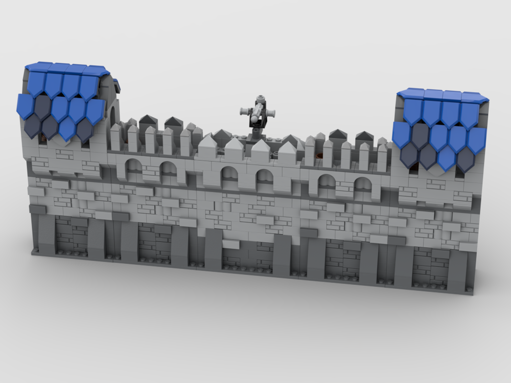 LEGO MOC Wall with Сatapult (Modular) v2 by Fantasts | Rebrickable ...