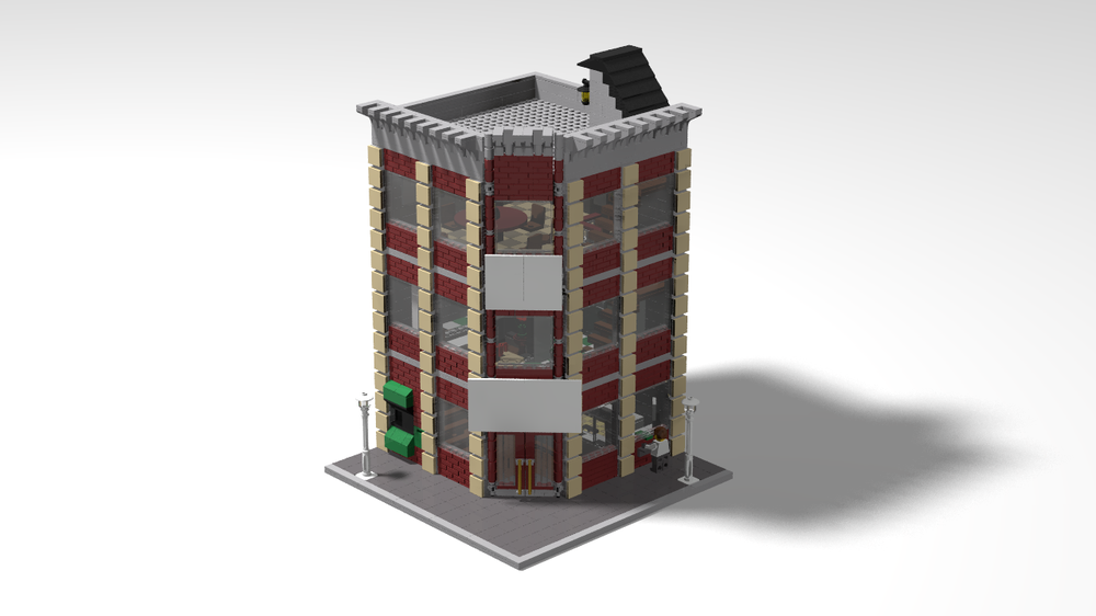 LEGO MOC Modular corner bank Moc 264 by rexss12 | Rebrickable - Build ...