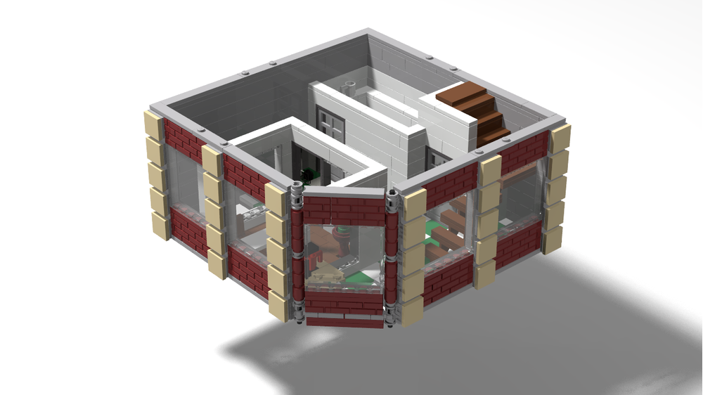 LEGO MOC Modular corner bank Moc 264 by rexss12 | Rebrickable - Build ...