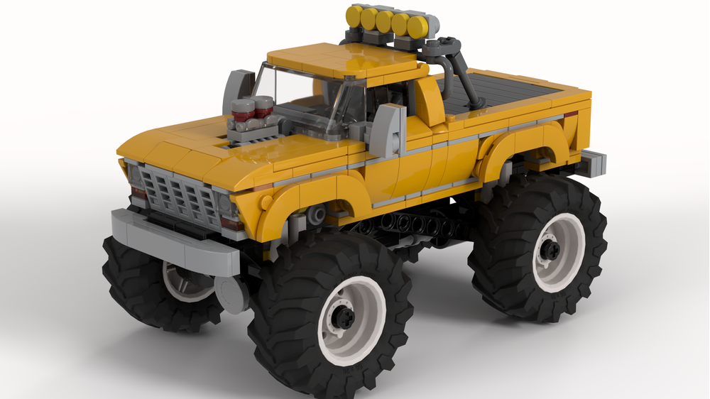 LEGO MOC 1979 Ford F-250 Monster Truck in Bright Light Orange! by Mad ...