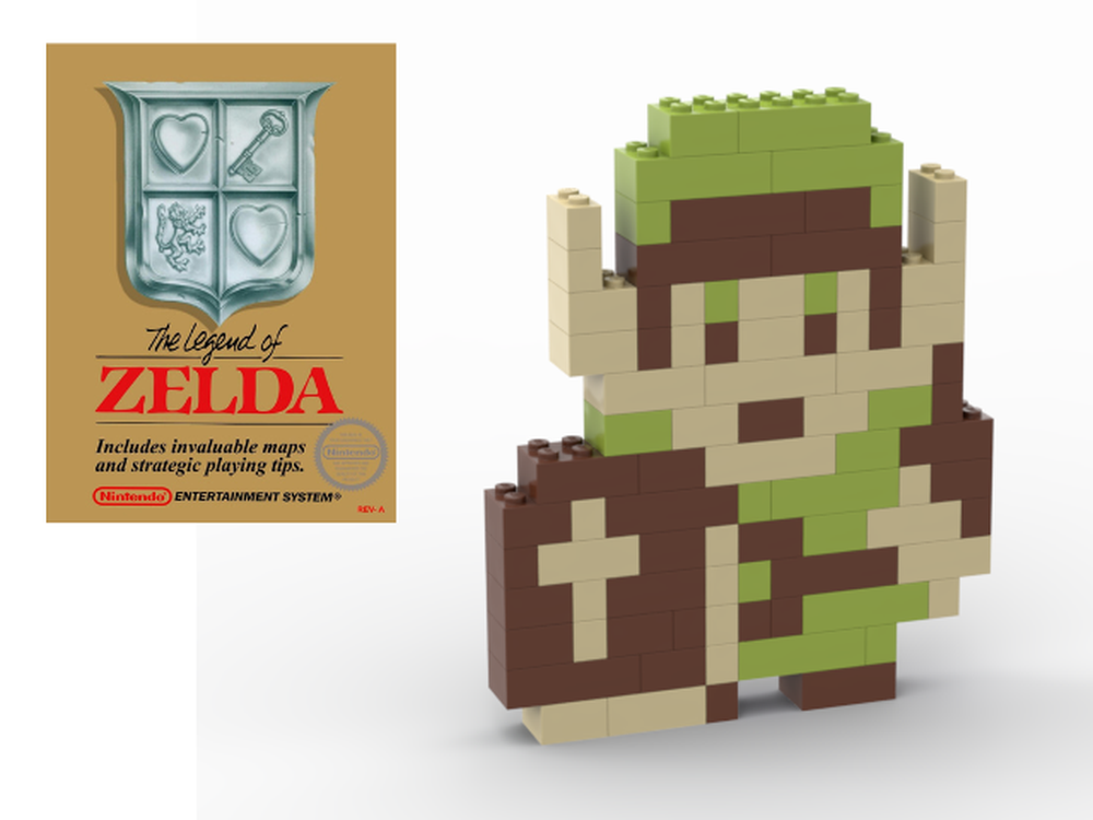 LEGO MOC 8-bit Link NES Sprite (Front) by Neits89 | Rebrickable - Build ...