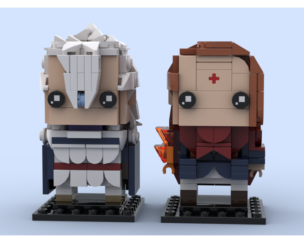 LEGO MOC Fuegoleon Vermillion & Nozel Silva - Black Clover BrickHeadz ...
