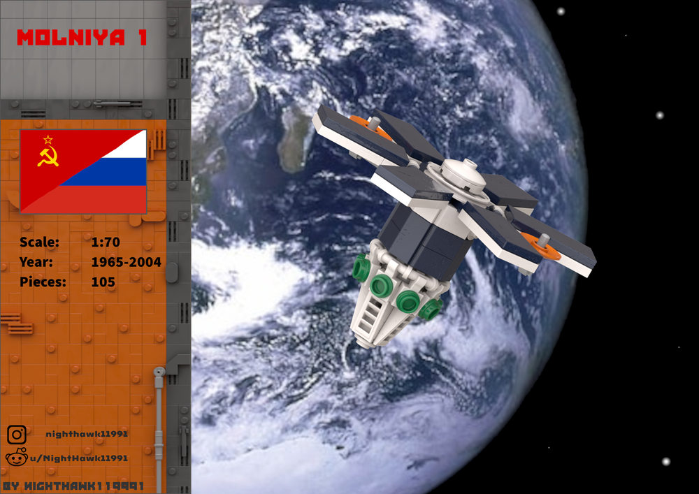 LEGO MOC Molniya 1 1:70 (Soviet military/communication satellites) by ...