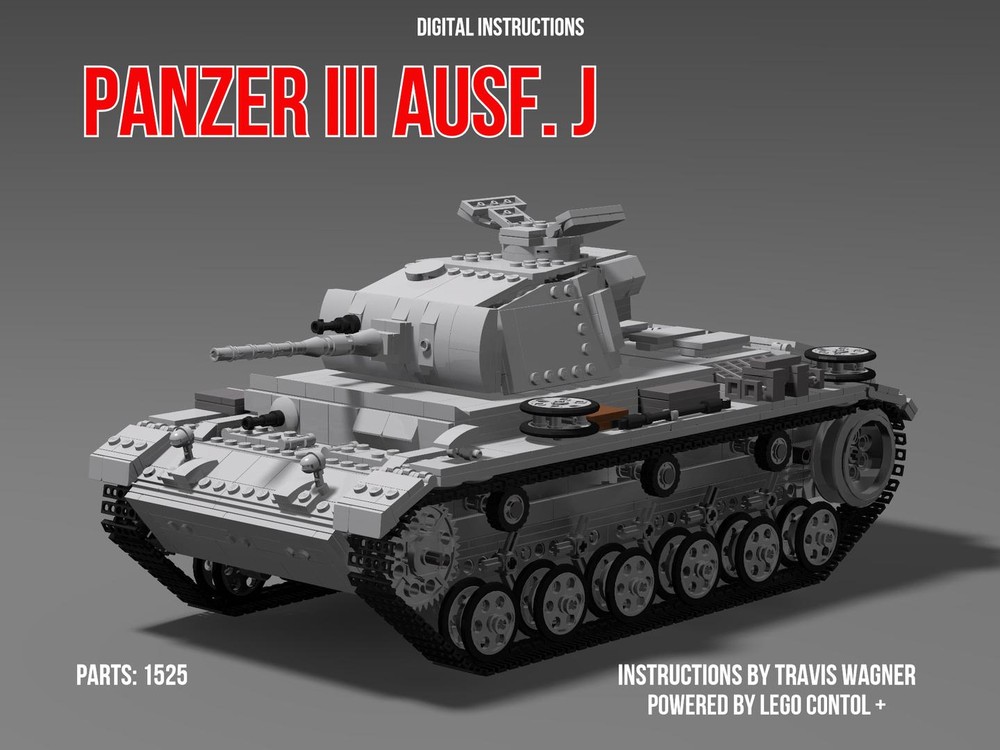 LEGO MOC 1/16 scale RC Panzer III J (control+ app) by Camobricktape ...