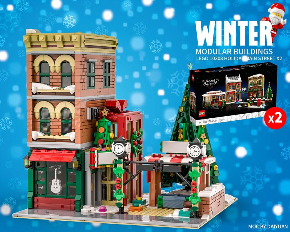 LEGO MOC 10308 Winter Modular Buildings by mocozone | Rebrickable ...