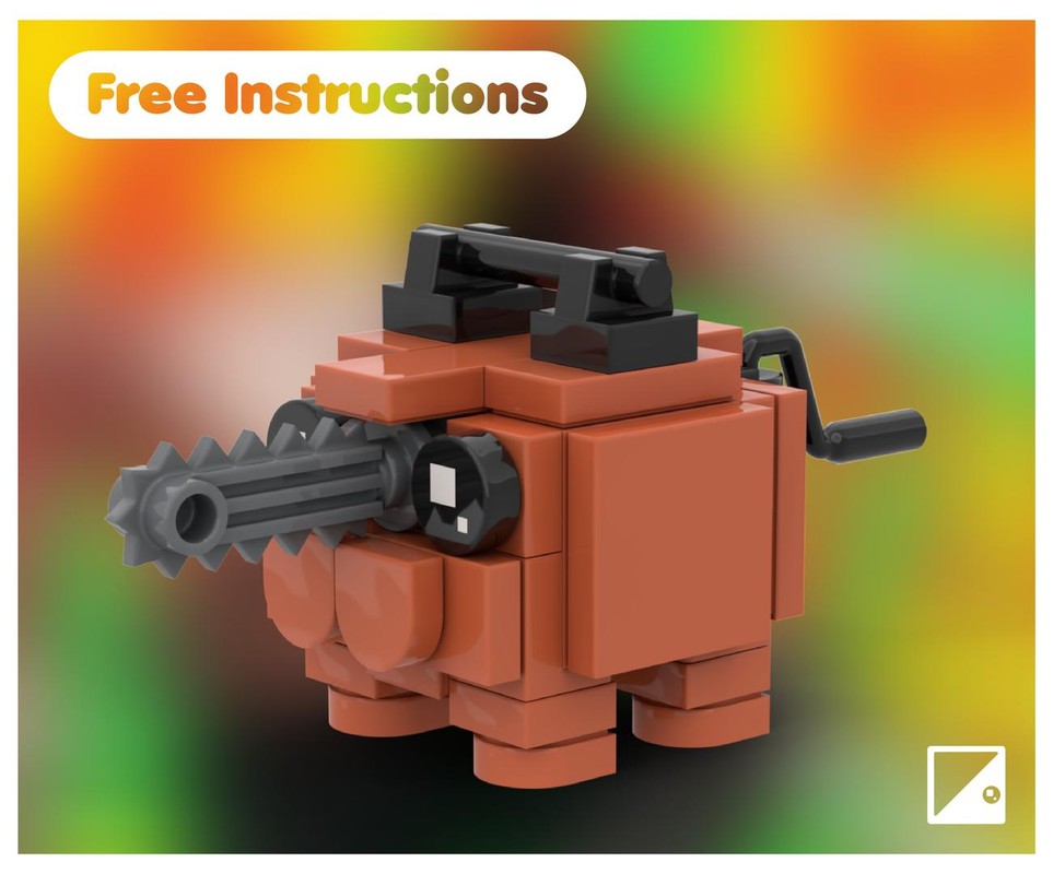 LEGO MOC FREE Chainsaw Man LEGO Mini Brickheadz MOC ~ Pochita by tobi ...