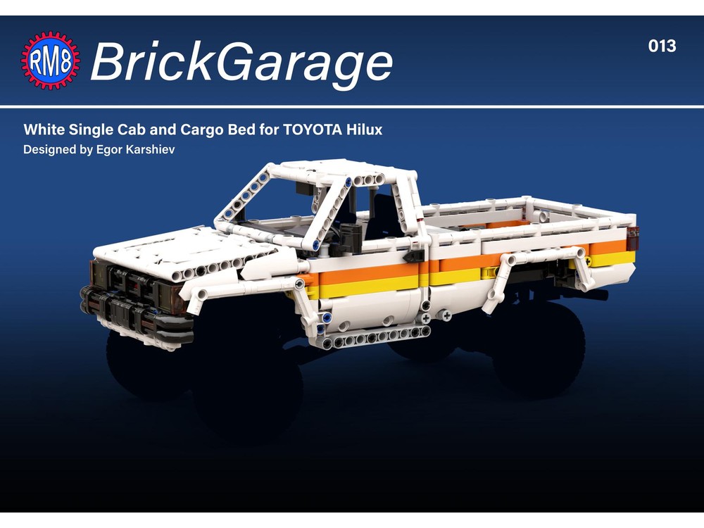 LEGO MOC SINGLE CAB and CARGO BED for Toyota HILUX (WHITE) by RM8 LEGO ...