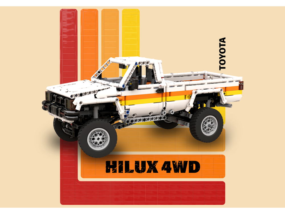 LEGO MOC SINGLE CAB and CARGO BED for Toyota HILUX (WHITE) by RM8 LEGO ...