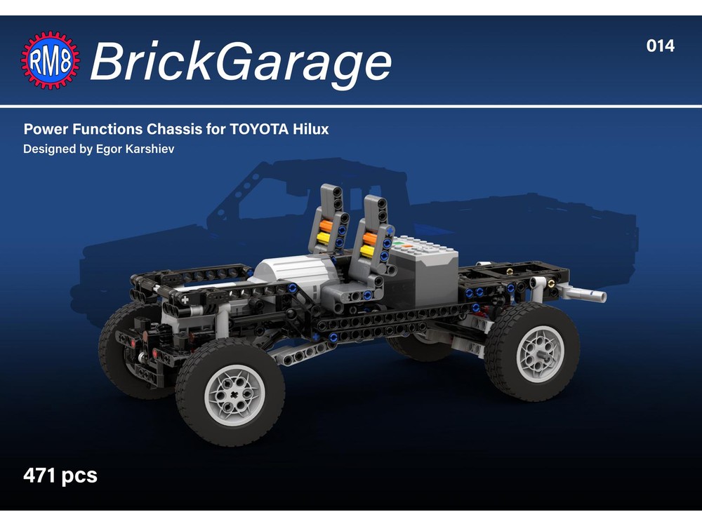 Lego Moc Power Functions Rc 4x4 Chassis For Toyota Hilux By Rm8 Lego