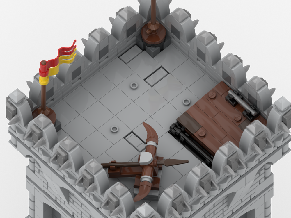 LEGO MOC Red Castle Tower End by Huebre | Rebrickable - Build with LEGO