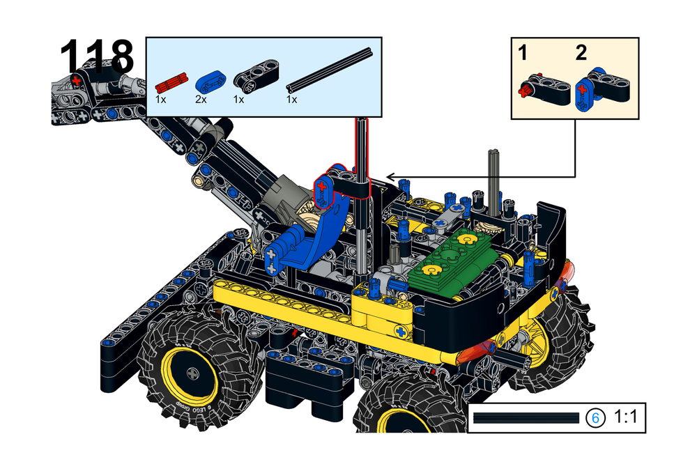 Lego Moc Wheeled Excavator By Thirdwigg Rebrickable Build With Lego