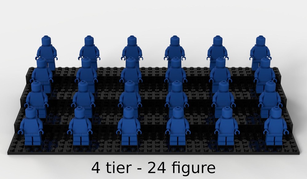 LEGO MOC 24 Minifigure Stand (12, 18, 16 or 20 figure versions also ...