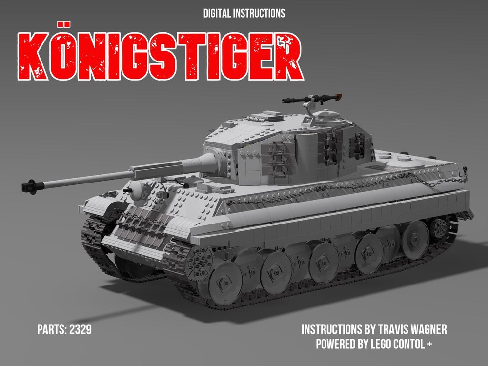 LEGO MOC 1/16 scale Remote Controlled King Tiger Tank by Camobricktape ...