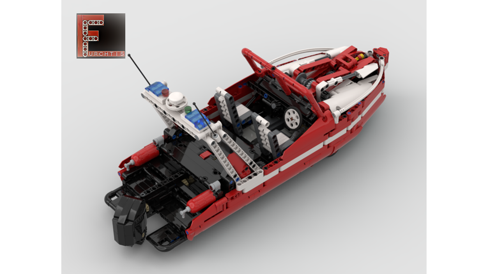 LEGO MOC Fire Boat Full RC by Furchtis | Rebrickable - Build with LEGO