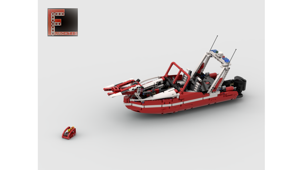 Lego Moc Fire Boat Full Rc By Furchtis Rebrickable Build With Lego