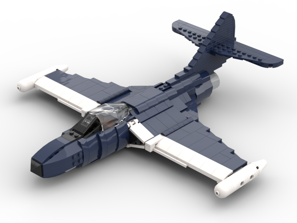 LEGO MOC Grumman F9F Panther (Navy blue) by BatMetalHeadAFOL ...