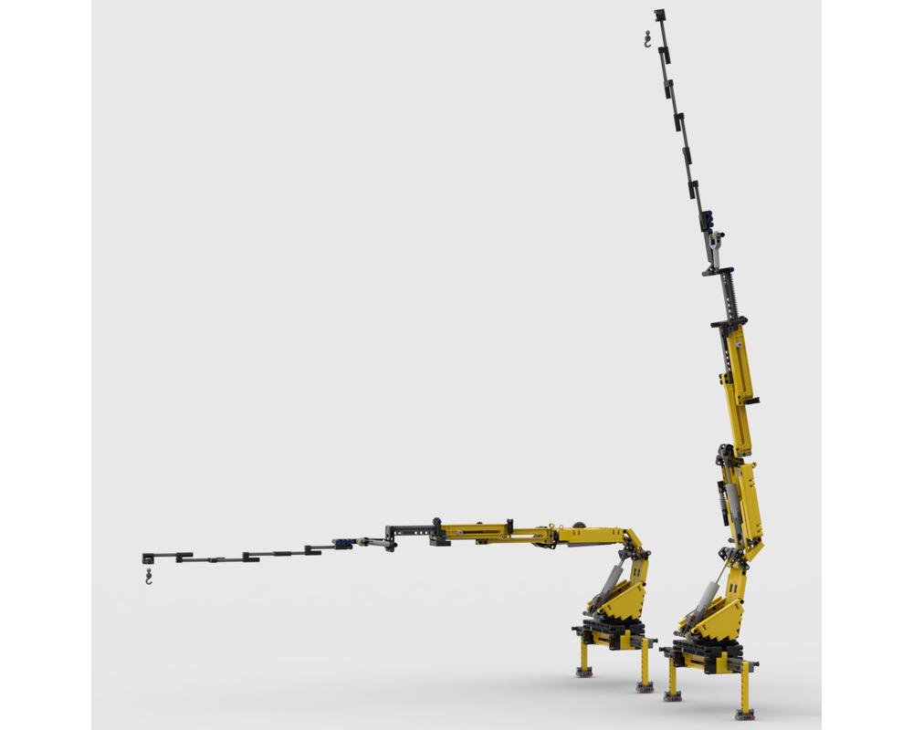 Lego Moc Xl Folding Crane By Oldolneylego Rebrickable Build With Lego