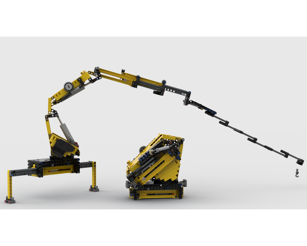 Lego Moc Xl Folding Crane By Oldolneylego Rebrickable Build With Lego