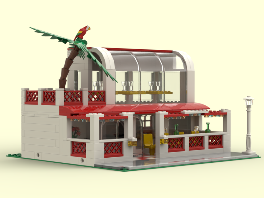 Lego Moc 6376 Breezway Cafe Modular Remake By Jameshigson0512
