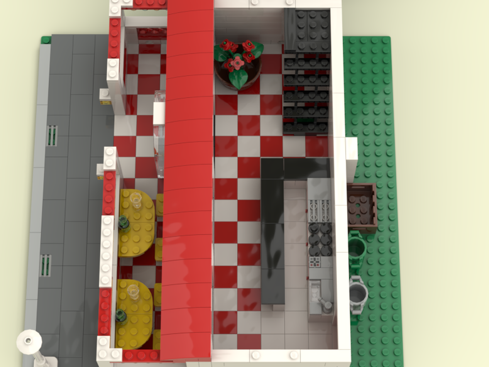 Lego Moc 6376 Breezway Cafe Modular Remake By Jameshigson0512