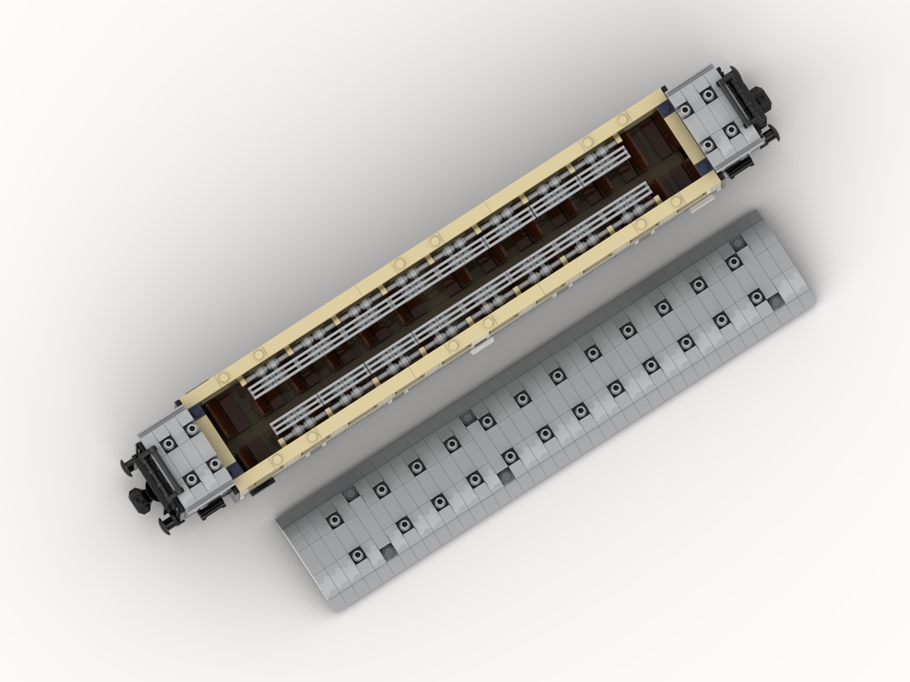 Lego Moc Bavarian Express Train 3rd Class Passenger Coach 8w By
