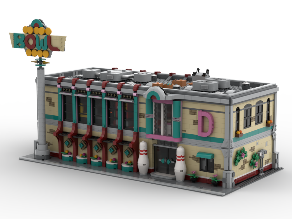 Lego Moc Retro Arcade And Diner Compatible With Set 910013 By Brick