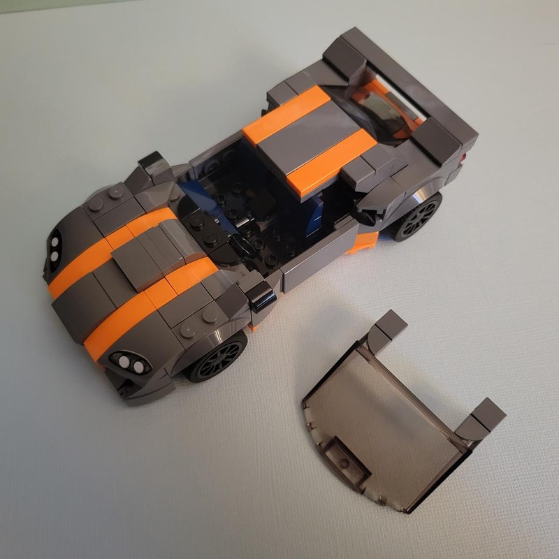 LEGO MOC Grey and Orange Street Racer by Brick_Lizard | Rebrickable ...