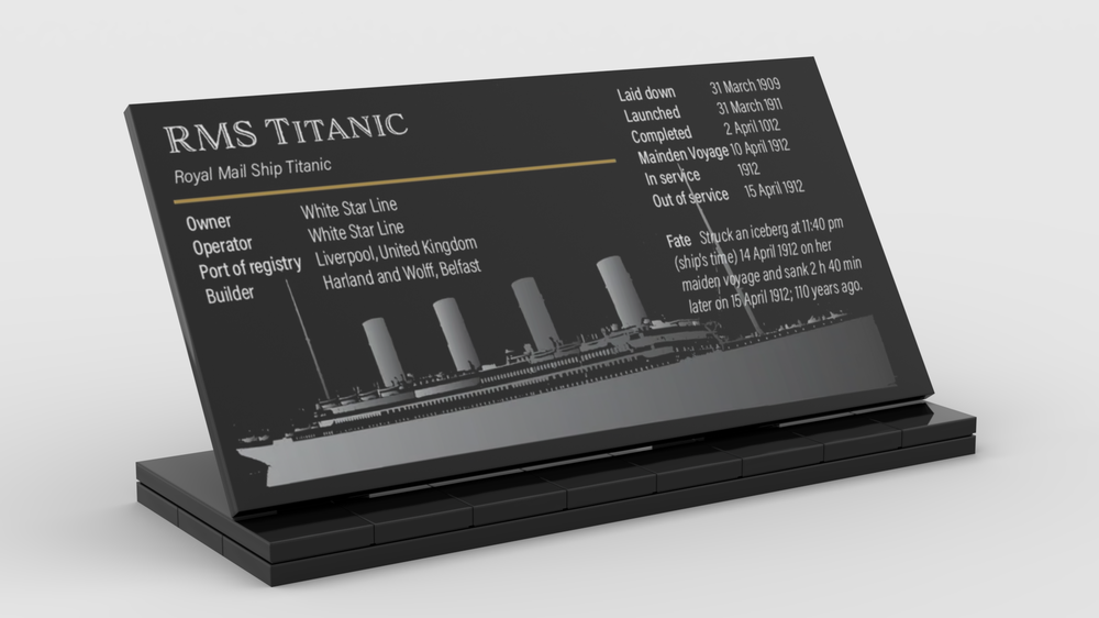 LEGO MOC UCS PLAQUE HOLDER 8X16 by SLIPWAYBRICKS | Rebrickable - Build ...