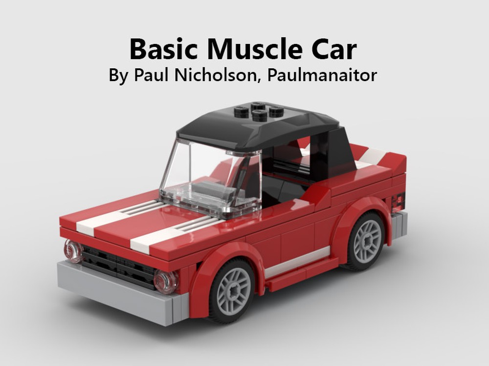 Lego Moc Basic Muscle Car By Paulmanaitor Rebrickable Build With Lego