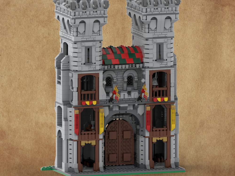 LEGO MOC Red Castle Gate by Huebre | Rebrickable - Build with LEGO