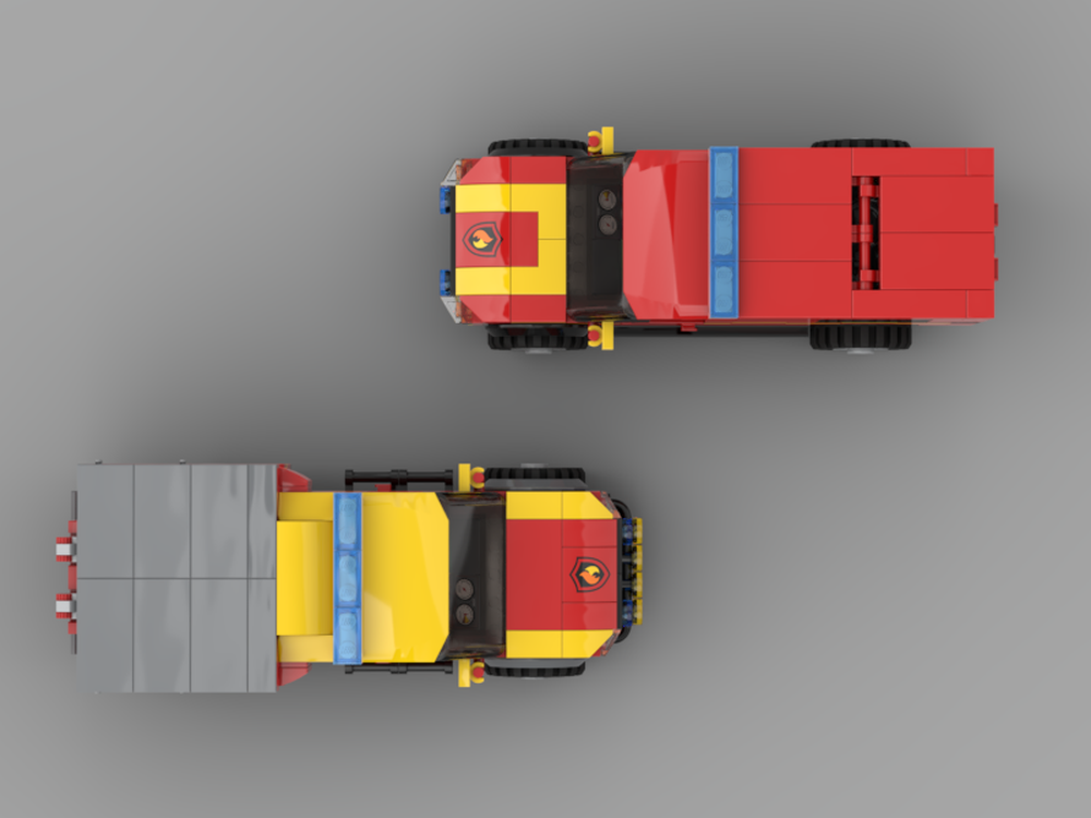 Lego Moc Fire Service Command Vehicle And Brigade Response Vehicle By Ds