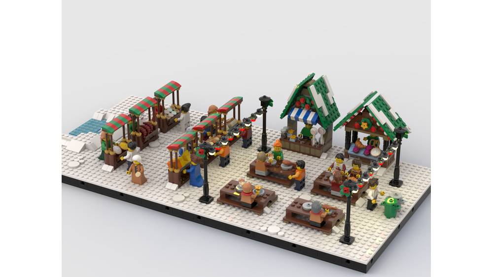 LEGO MOC Christmas Scenery - Food Stalls by PauloJorgeRamos ...
