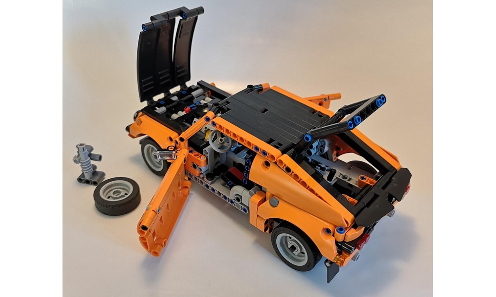 Lego Moc Vintage Rally Coupe By Celeri Rebrickable Build With Lego