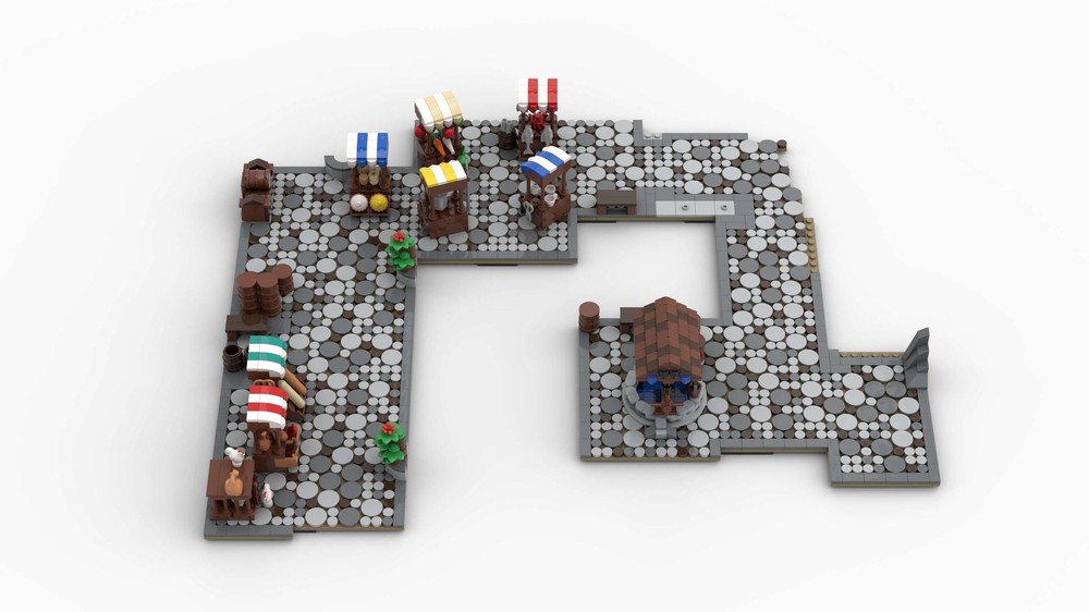 LEGO MOC-131233 H07 Market and Coutyards with well for my medieval ...
