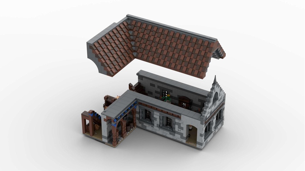 Lego Moc H09 Barrackskaserna 1 For My Medieval Castle By Sir Perceval