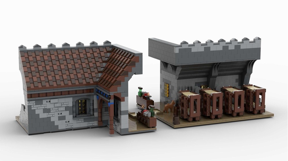 Lego Moc H10 Barrackskaserna 2 For My Medieval Castle By Sir Perceval